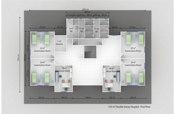 Modular Hospital 576 m²